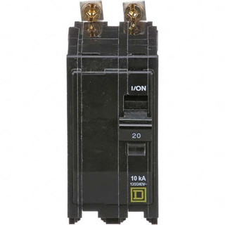 Square D 20 Amp, 240 VAC, 2 Pole, Bolt On Miniature Circuit Breaker 14 ...