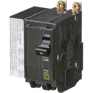 Square D 50 Amp, 240 VAC, 2 Pole, Bolt On Miniature Circuit Breaker 8-2 ...