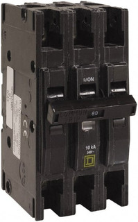 Square D 100 Amp, 240 VAC, 3 Pole, Panel Mount Miniature Circuit ...