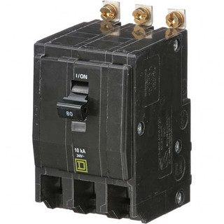 Square D 80 Amp, 240 VAC, 3 Pole, Bolt On Miniature Circuit Breaker 4-2 ...