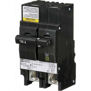 Square D 150 Amp, 240 VAC, 2 Pole, Bolt On Miniature Circuit Breaker 4 ...