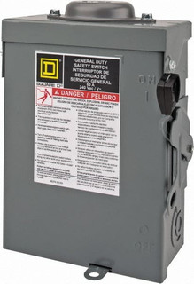 Square D 60 Amp, 240 V, 3 Pole Nonfused Safety Switch NEMA 3R, 10 hp at ...