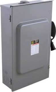 Square D 200 Amp, 240 V, 2 Pole Fused Safety Switch NEMA 3R, 15 hp at ...