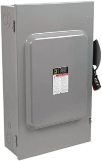 Square D 200 Amp, 240 VAC, 250 VDC, 3 Pole Fused Safety Switch NEMA 1 ...