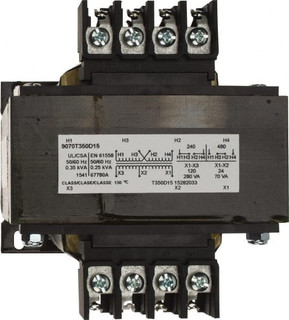 Square D 1 Phase, 350 VA, Control Transformer 176°F Temp Rise ...