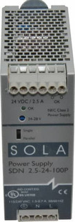 Sola/Hevi-Duty 60 Watt, 2.50 Amp, 230 VAC Input, 24 VDC Output, DIN Rail Power Supply 1.97 Inch ...