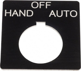 Schneider Electric Square, Plastic Legend Plate - Hand-Off-Auto Black ...