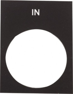 Schneider Electric Rectangular, PVC Legend Plate - In Black Background ...