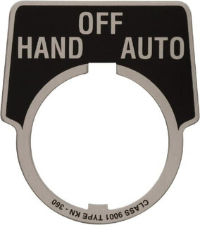 Schneider Electric Aluminum Legend Plate - Hand-Off-Auto Black ...