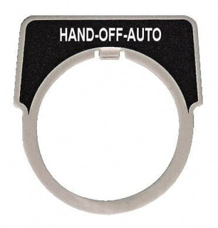 Square D Half Round, Aluminum Legend Plate - Hand-Off-Auto Black ...