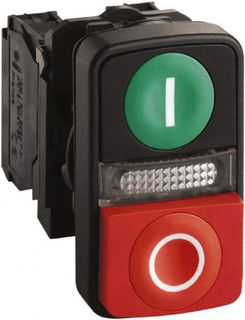 Schneider Electric 22mm Mount Hole, Extended Straight, Flush ...