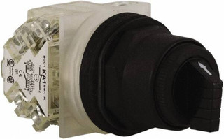 Schneider Electric 30mm Mount Hole, 3 Position, Knob and Pushbutton ...
