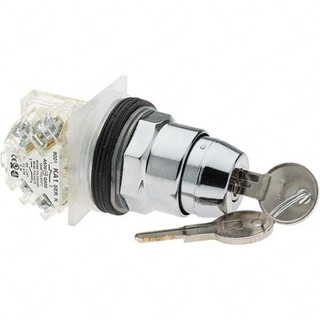 Schneider Electric 1.22" Mount Hole, 2 Position, Key Operated, Selector ...