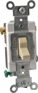 Leviton 3 Pole, 120 to 277 VAC, 15 Amp, Commercial Grade Toggle Three ...