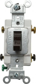 Leviton 2 Pole, 120 to 277 VAC, 20 Amp, Commercial Grade Toggle Wall ...