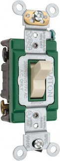 Leviton 3 Pole, 120 to 277 VAC, 30 Amp, Industrial Grade Toggle Three ...