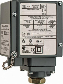 Square D 4, 13 and 4X NEMA Rated, SPDT-DB, 20 to 675 psig ...