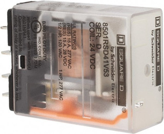 Square D Electromechanical Plug-in General Purpose Relay 12 Amp at 240 ...