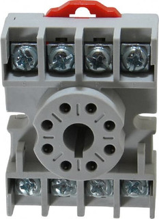 Eaton Cutler-Hammer 8 Pins, 250 VAC/VDC, 10 and 15 Amp, Octal Relay Socket DIN Rail Mount, Panel ...