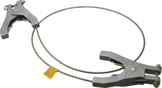 Hubbell 19 AWG, 3 Ft., Hand Clamp, Grounding Cable with Clamps ...