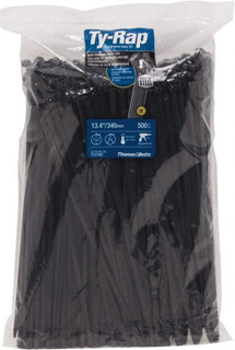 Thomas & Betts 13.4" Long Black Nylon Standard Cable Tie 120 Lb Tensile ...