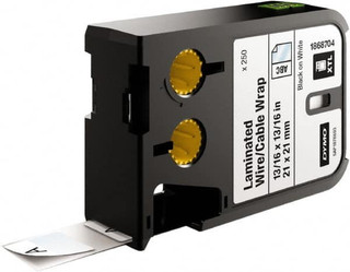 DYMO 21mm Long x 21mm Wide, Polyester Film, Write On Cable Wrap Sheet ...