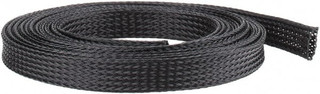 Techflex Black Braided Expandable Cable Sleeve 10 ft. Coil Length, -103 ...