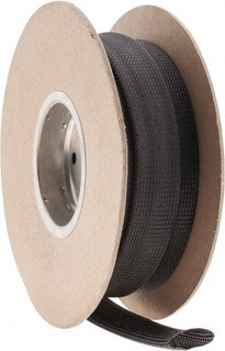 Techflex Black Braided Expandable Cable Sleeve 50 ft. Coil Length, -103 ...