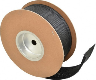 Techflex Black Braided Cable Sleeve 25 ft. Coil Length, -103 to 257°F ...