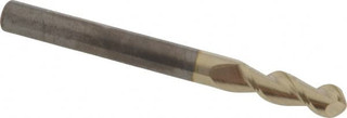 Accupro 6mm Diam, 19mm LOC, 2 Flute Solid Carbide Ball End Mill ZrN ...