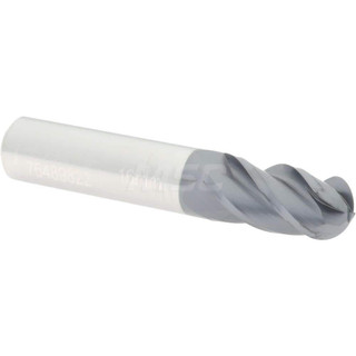 Accupro 16mm Diam, 32mm LOC, 4 Flute Solid Carbide Ball End Mill AlTiN ...