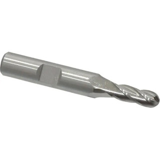 Cleveland 1/4" Diam, 5/8" LOC, 4 Flute High Speed Steel Ball End Mill ...