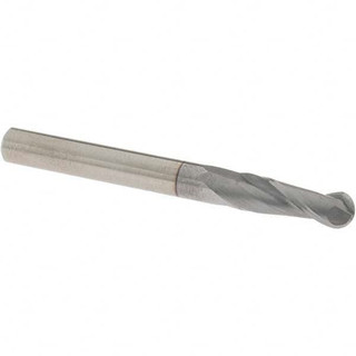 OSG 1/4" Diam, 3/4" LOC, 2 Flute Solid Carbide Ball End Mill TiCN ...
