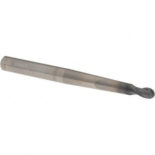 OSG 1/4" Diam, 0.4" LOC, 2 Flute Solid Carbide Ball End Mill TiAlN ...