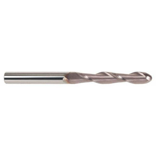 KYOCERA SGS 1/8" Diam, 1" LOC, 2 Flute Solid Carbide Ball End Mill TiCN ...