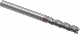 RobbJack 1/8" Diam 3 Flute Solid Carbide 0.003 to 0.005" Chamfer Width ...
