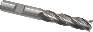 Weldon 1/2" Diam 4-Flute 30° High Speed Steel Square Roughing ...