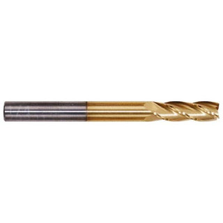 Hertel 1", 2-1/4" LOC, 1" Shank Diam, 5" OAL, 4 Flute, Solid Carbide ...