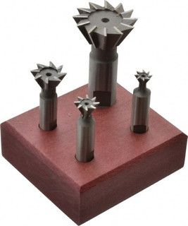 Value Collection 4 Piece 3/8 to 1-3/8" 60° Dovetail Cutter Set High ...