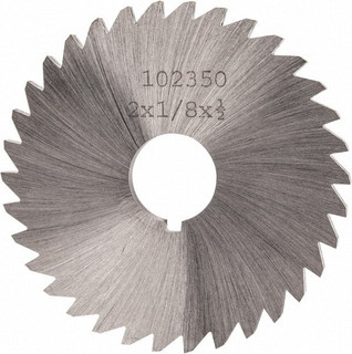 Made in USA 2 x 1/8", 1/2" Arbor, 34-Tooth High Speed Steel Slitting ...
