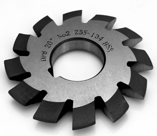Precise 20º Pressure Angle #2 Involute Gear Cutter, 2-7/8" Diameter, 8 ...