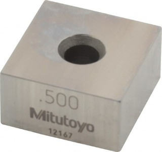 Mitutoyo 0.5" Square Steel Gage Block Accuracy Grade 0, Includes ...