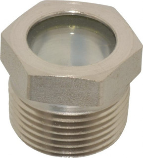 LDI Industries 3/4" Sight Diam, 3/4" Thread, 0.94" OAL, High Pressure ...