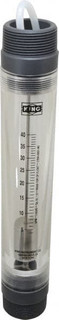 King Instrument 1-1/2" MNPT Port Tube Flowmeter 125 Max psi, 40 GPM ...