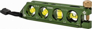 Greenlee Magnetic 5-1/2" Long 4 Vial Torpedo Level Aluminum, Green, 1 0 ...