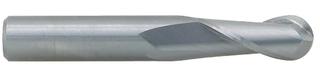 Rushmore USA 2 Flute Micrograin Solid Carbide Ball Nose Single End ...