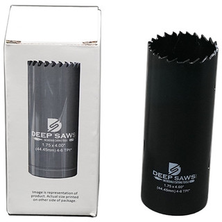 Deep Saws 4" Deep Bi-Metal Hole Saw, 4-6 TPI, 1.75" Diameter - 100827 ...