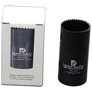 Deep Saws 3" Deep Bi-Metal Hole Saw, 8-12 TPI, 1.625" Diameter - 100832 ...