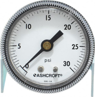 Ashcroft 2" Dial, 1/4 Thread, 0-30 Scale Range, Pressure Gauge Center ...