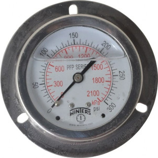 Winters Instruments 2-1/2" Dial, 1/4 Thread, 0-300 Scale Range ...